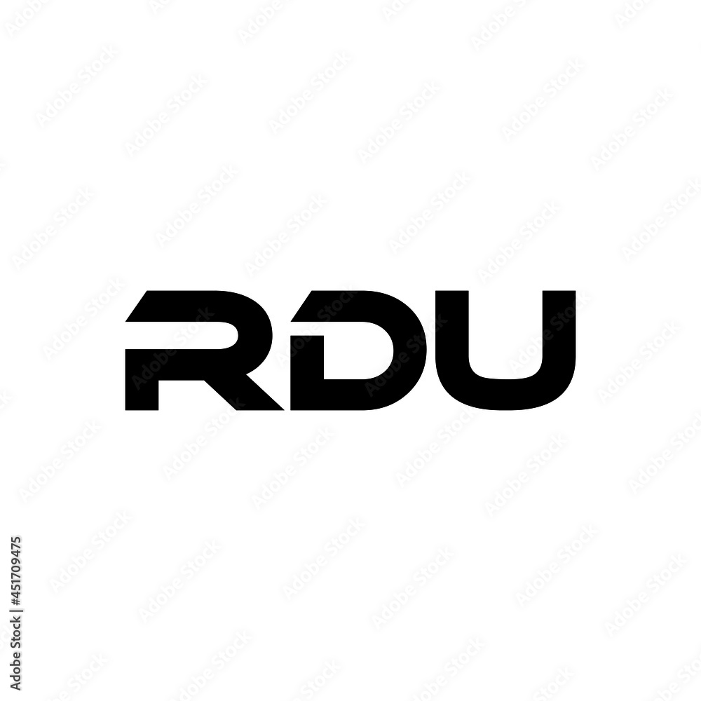 RDU letter logo design with white background in illustrator, vector ...