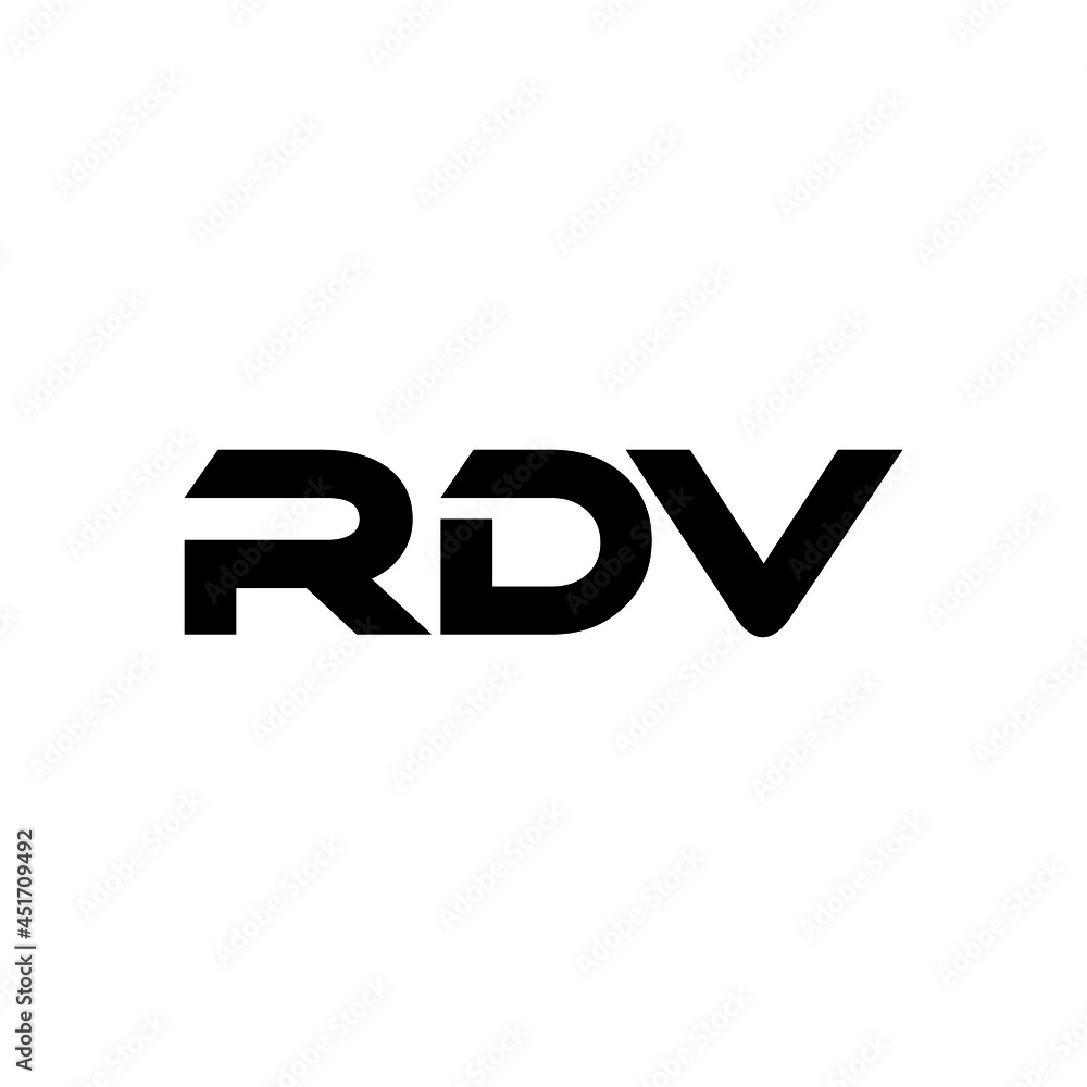 RDV letter logo design with white background in illustrator, vector ...