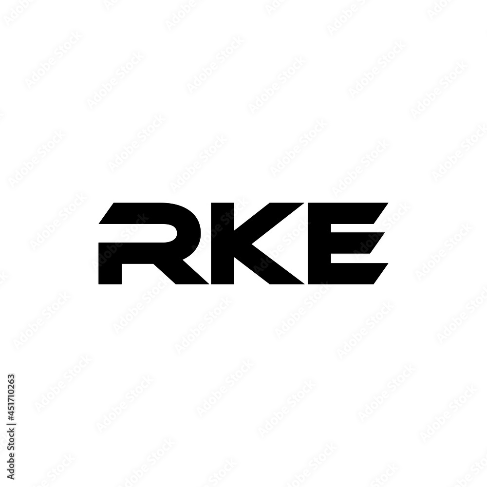 RKE letter logo design with white background in illustrator, vector ...