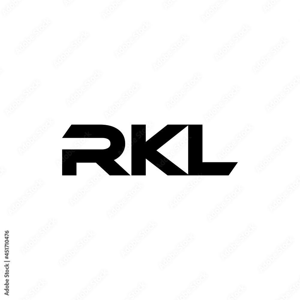 RKL letter logo design with white background in illustrator, vector ...