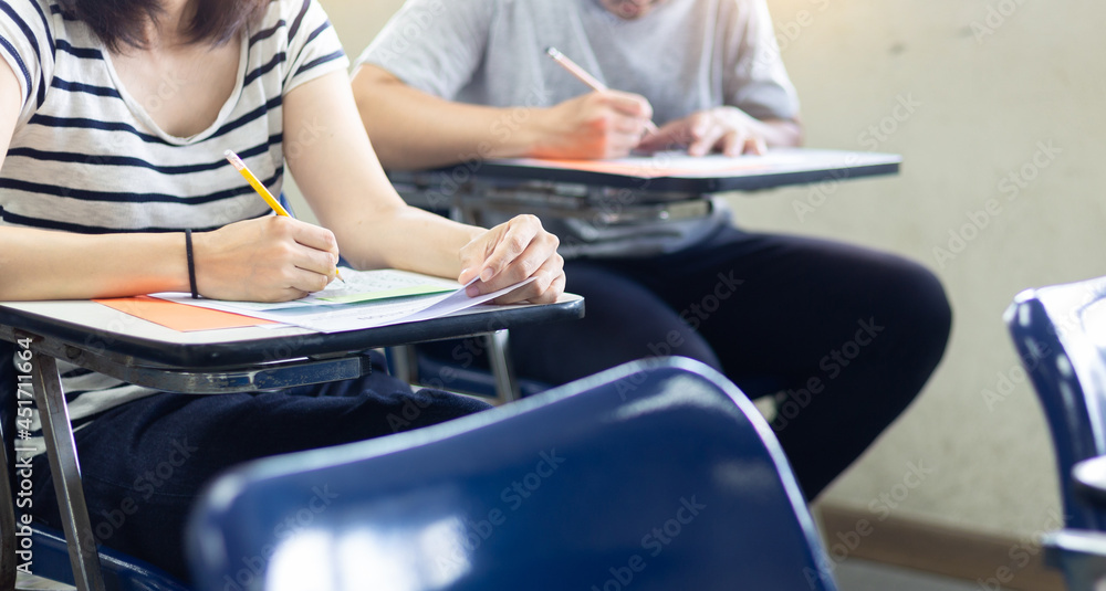 high school,university student study.hands holding pencil writing paper ...