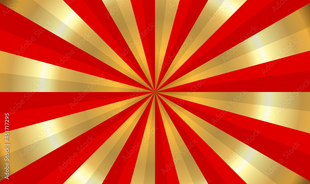 Vecteur Stock Vector golden sunburst background. Red gold sunburst ...