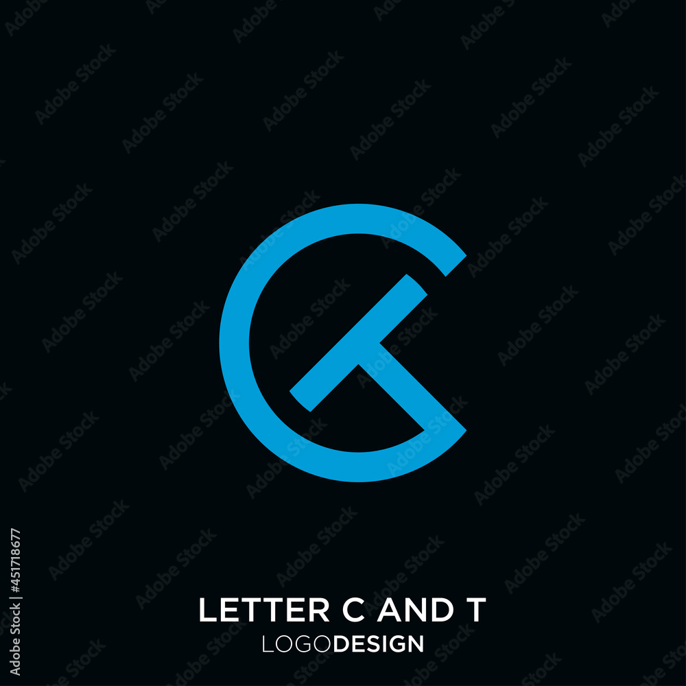 LETTER C AND T LOGO DESIGN Stock Vector | Adobe Stock