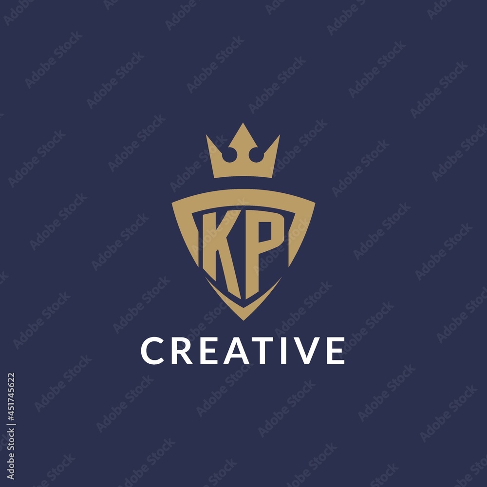 KP logo with shield and crown, monogram initial logo style Stock Vector ... KP logo with shield and crown, monogram initial logo style Stock Vector ...