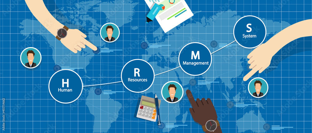 HRMS Human Resources Management System Stock Vector | Adobe Stock