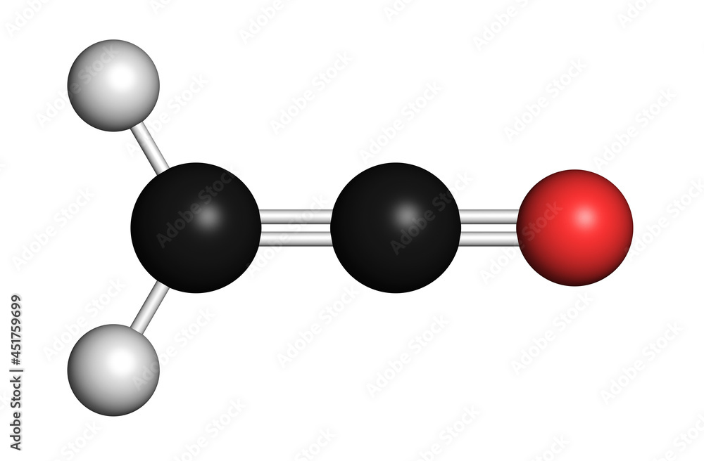 Ethenone molecule, illustration Stock Illustration | Adobe Stock