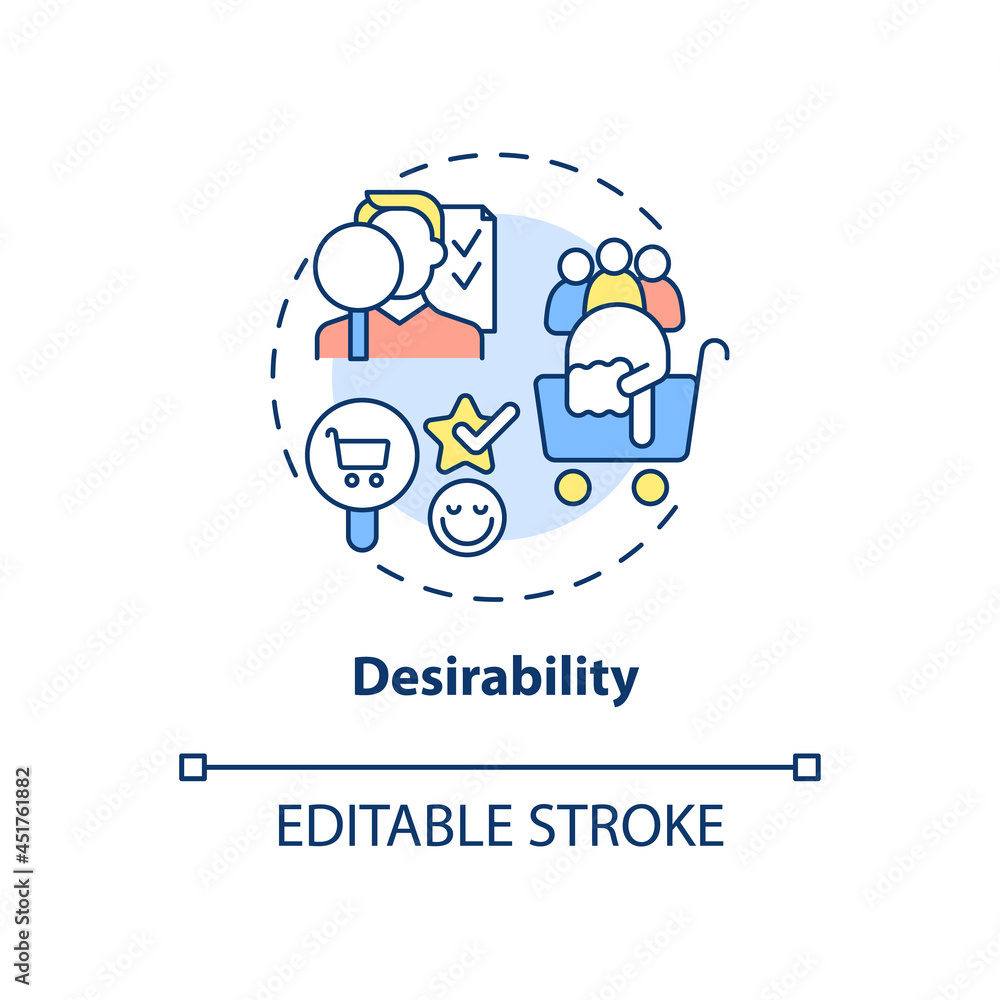 Product desirability concept icon. UX principle abstract idea thin line ...
