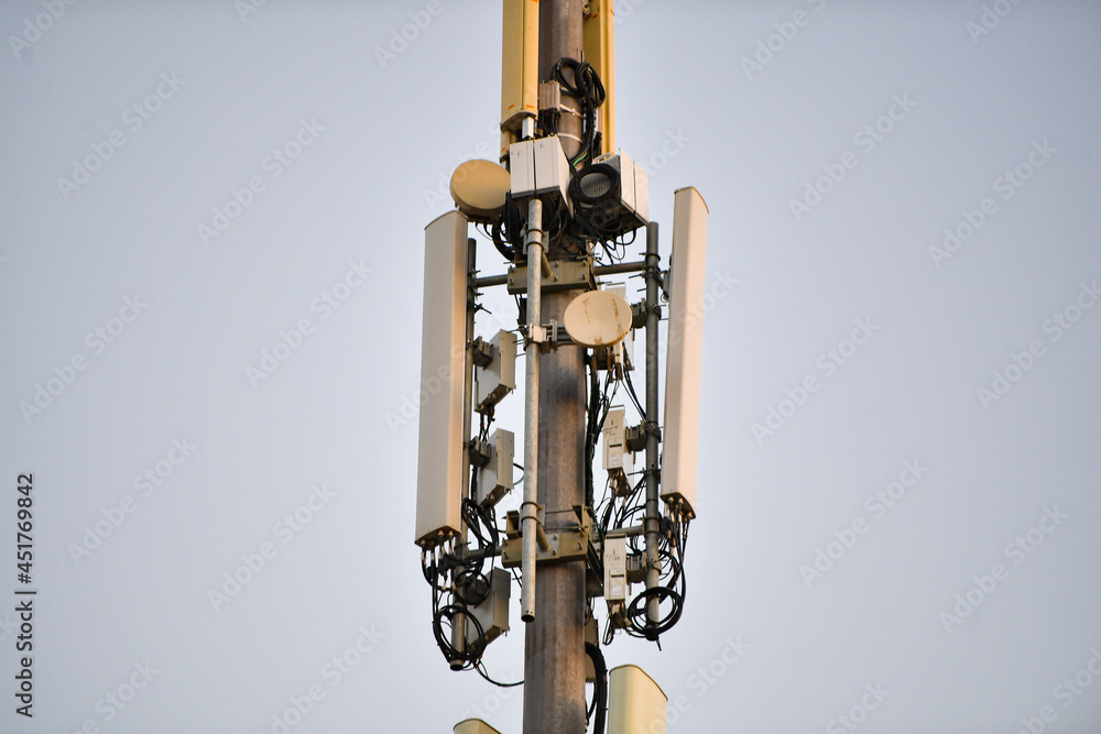 tower, antenna, communication, sky, mobile, phone, cell, technology ...