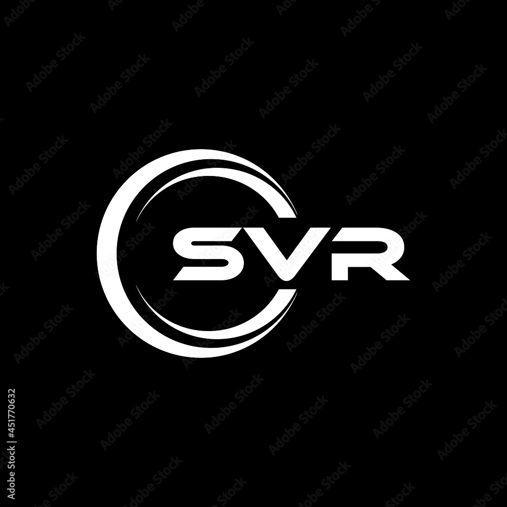 SVR letter logo design with black background in illustrator, vector ...