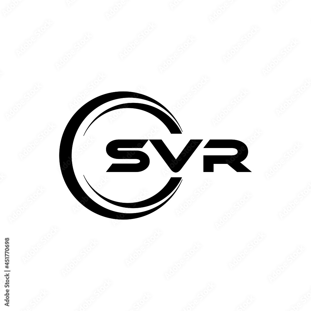 SVR letter logo design with white background in illustrator, vector ...