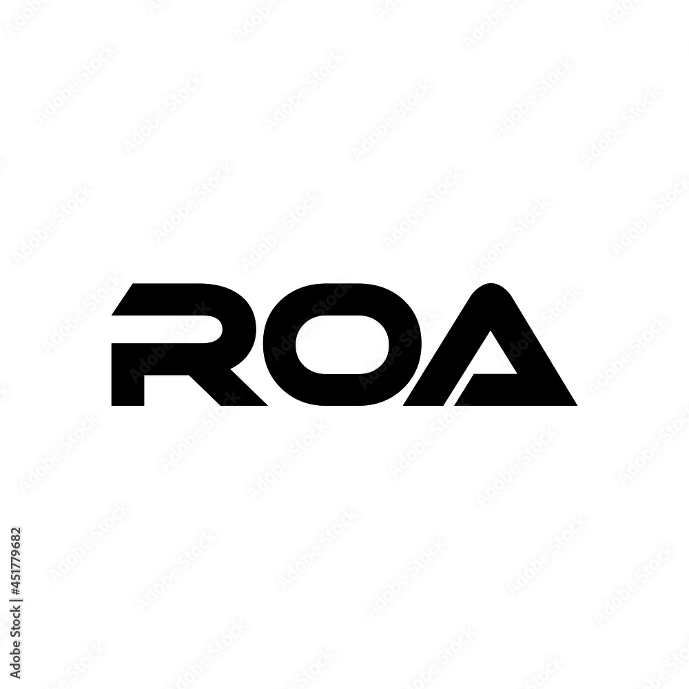 Vecteur Stock ROA letter logo design with white background in ...