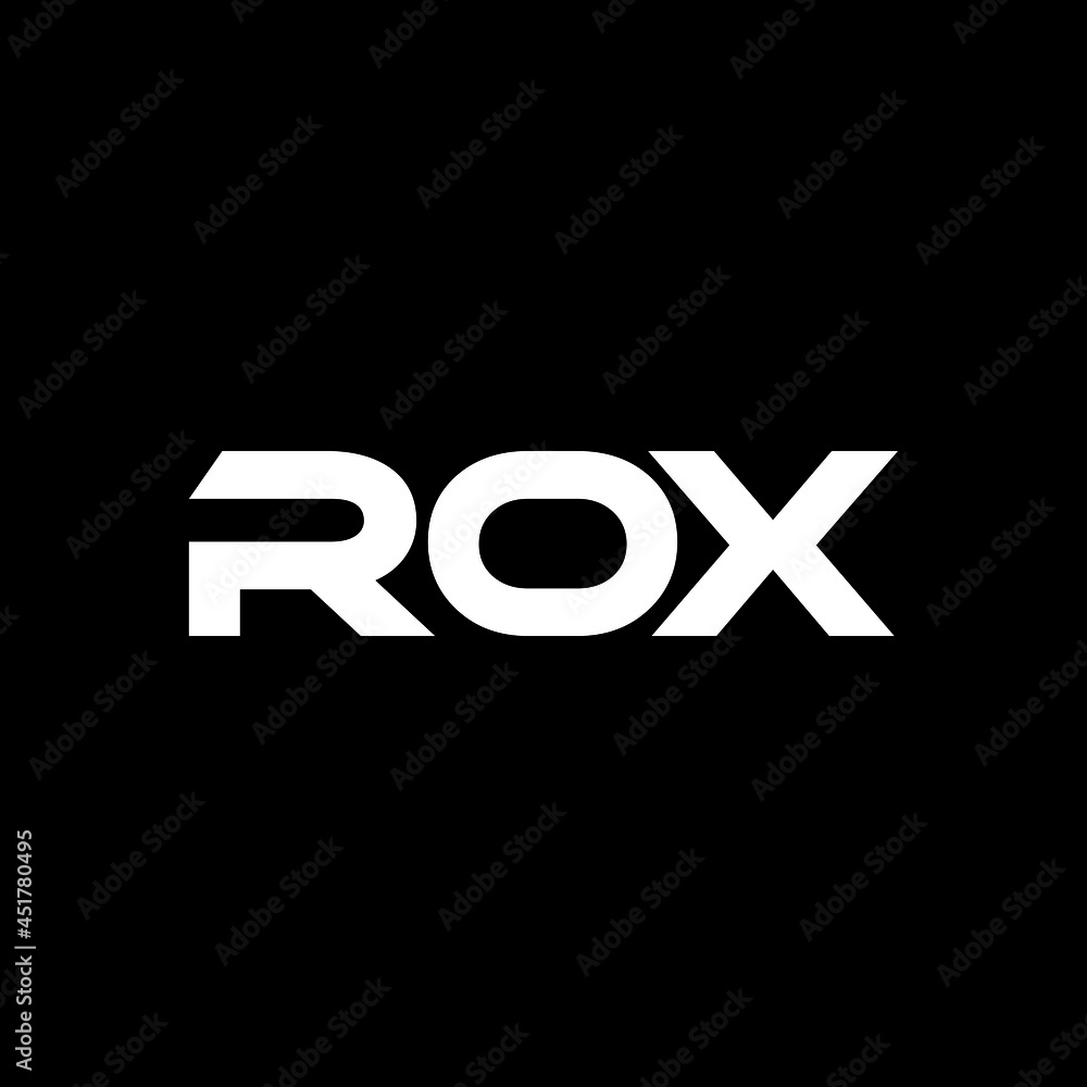 ROX letter logo design with black background in illustrator, vector ...