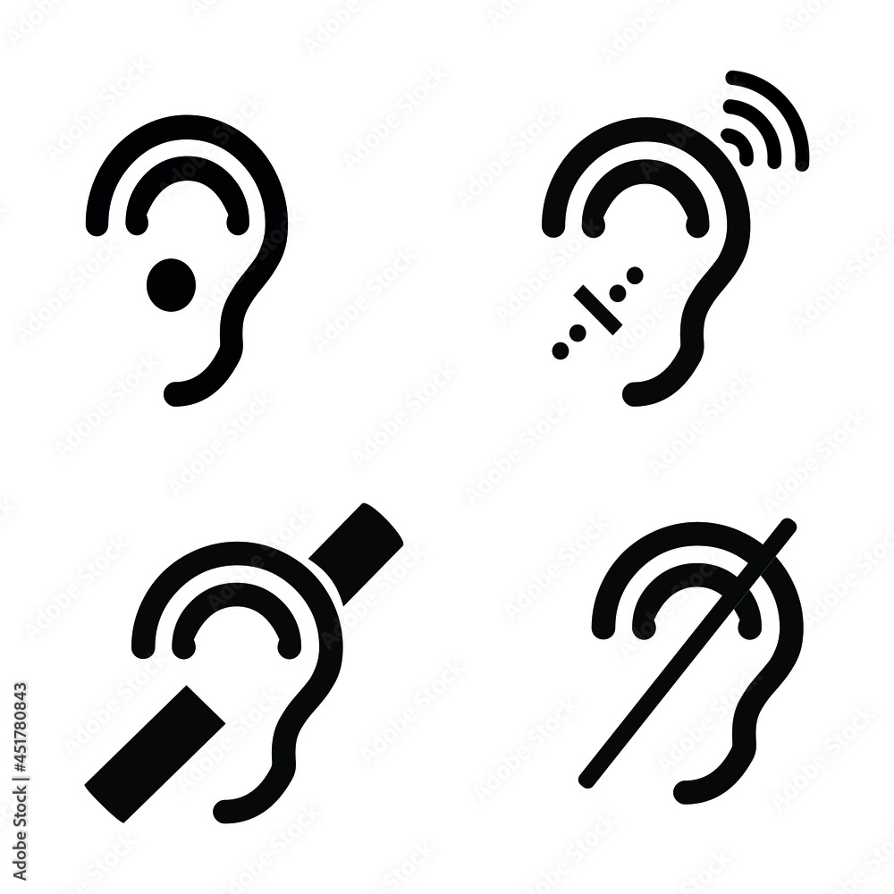 Hearing Impaired Icon Vector