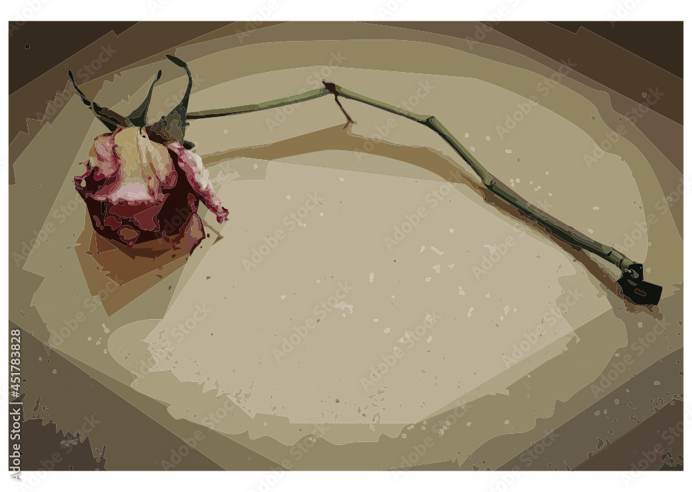 Dead rose Still life SVG file Stock Vector | Adobe Stock