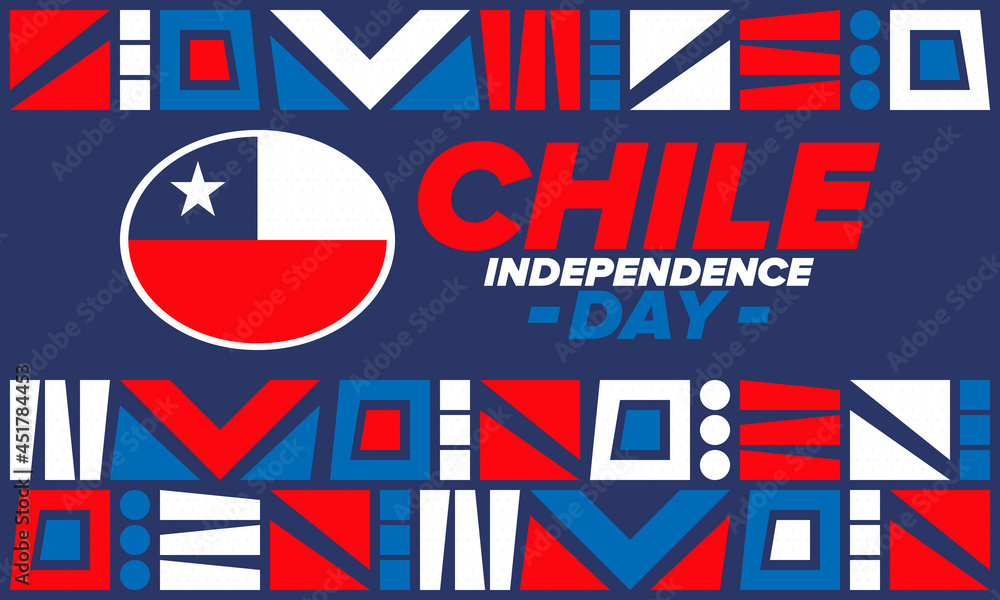 Chile Independence Day. Happy national holiday Fiestas Patrias. Freedom ...
