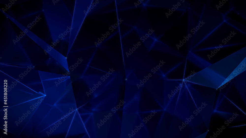 Artificial Intelligence, Quantum Computing Concept. Blue Tech ...