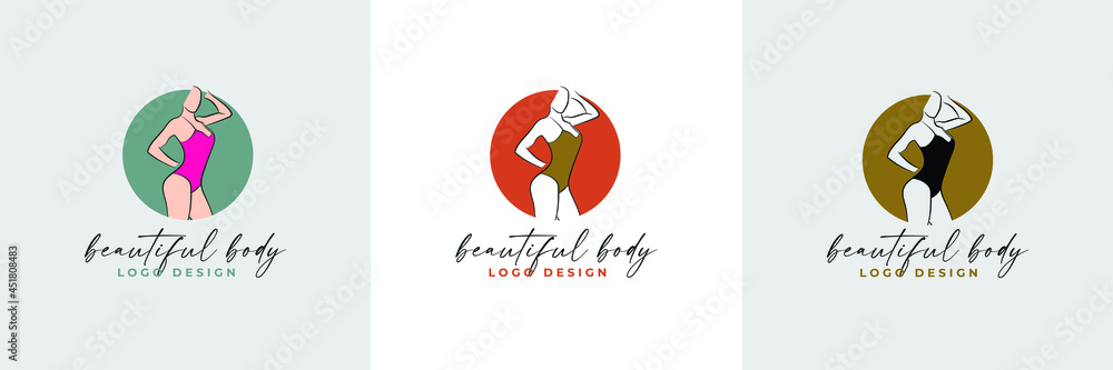 Silhouette of beautiful woman body vector illustration. Beautiful curvy ...