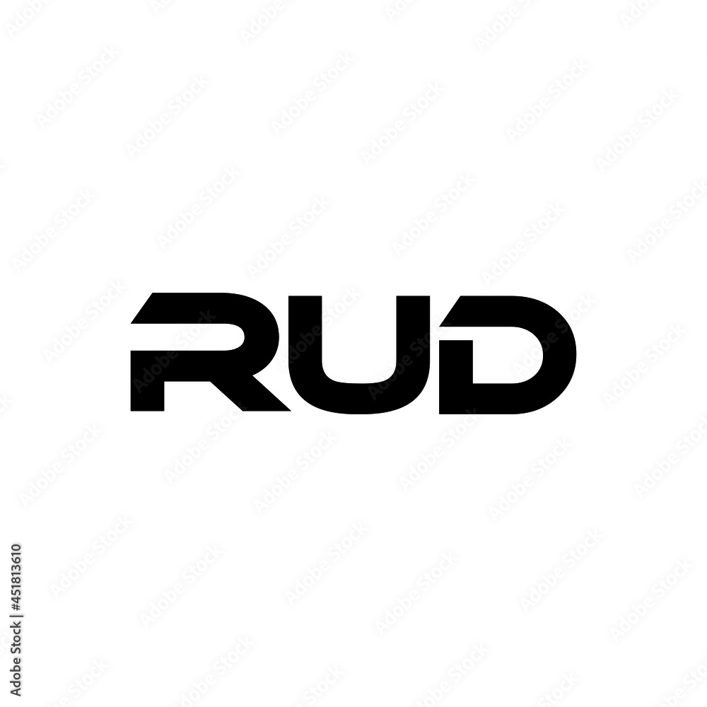 RUD letter logo design with white background in illustrator, vector ...