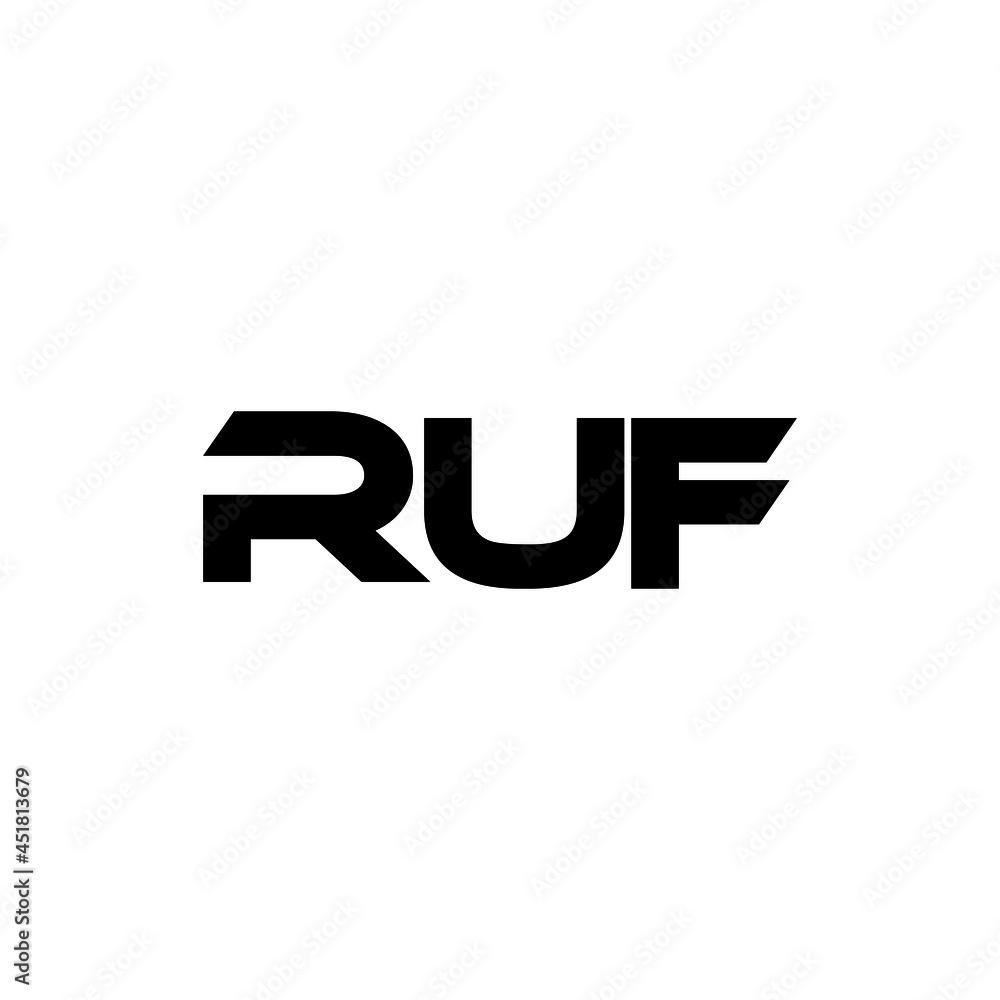 RUF letter logo design with white background in illustrator, vector ...