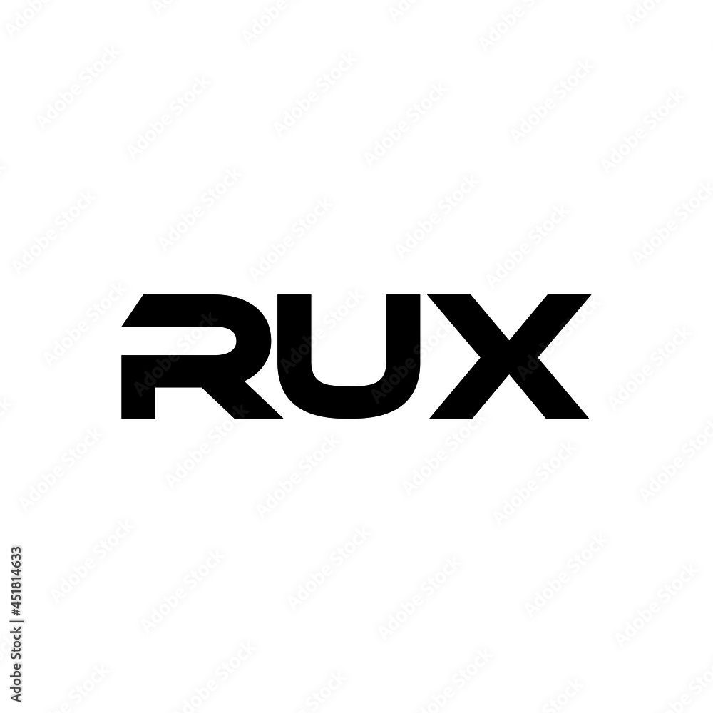 RUX letter logo design with white background in illustrator, vector ...