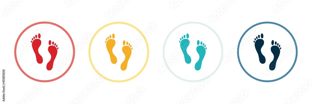 Footsteps icon template color editable. Shoes Footsteps symbol vector ...