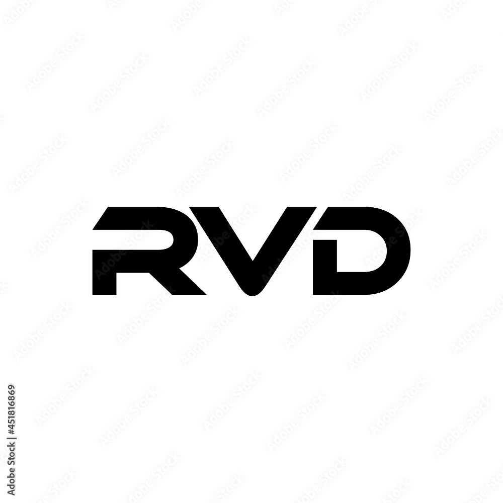 RVD letter logo design with white background in illustrator, vector ...