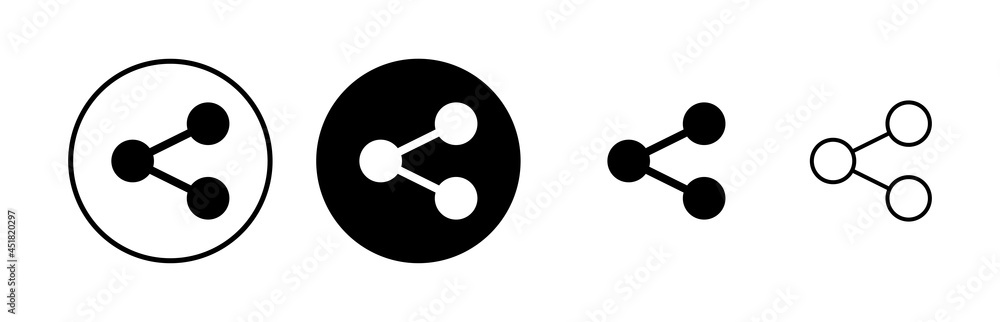 Share icons set. Share vector icon Stock Vector | Adobe Stock
