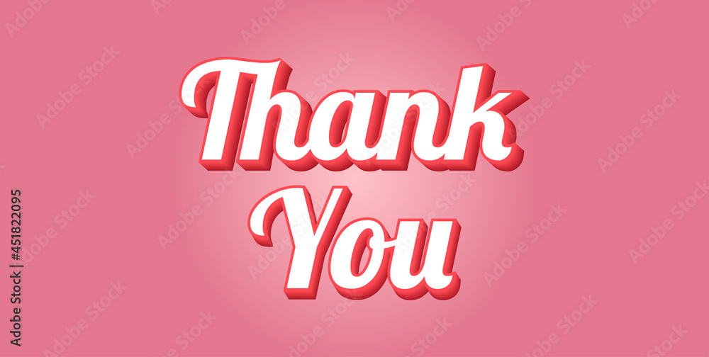 Thank You text effect style Stock Vector | Adobe Stock