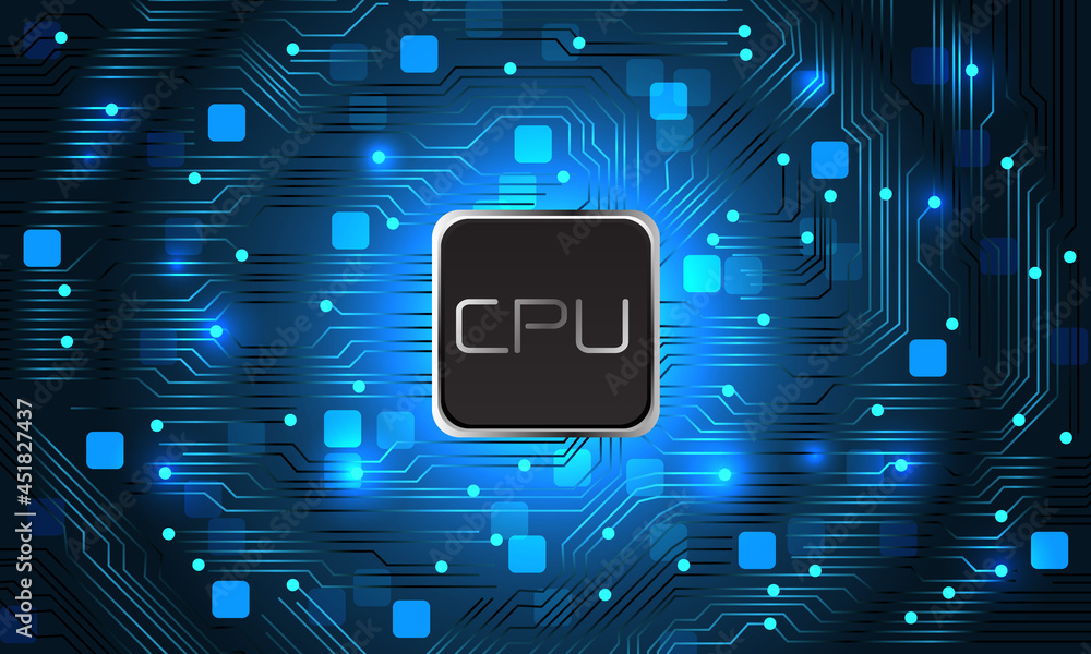 Abstract blue mainboard computer design modern futuristic technology ...