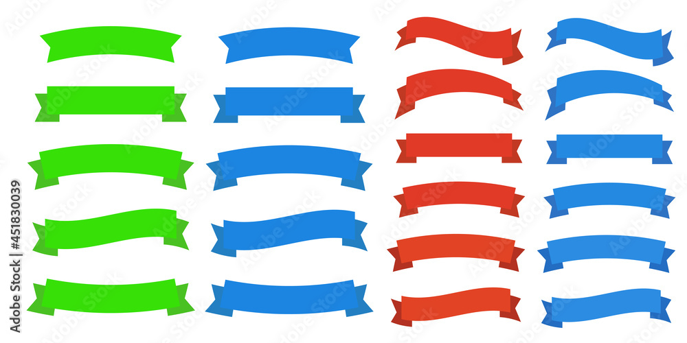 Cartoon banners and comic ribbons. Colored banner ribbon. Banner Stock ...