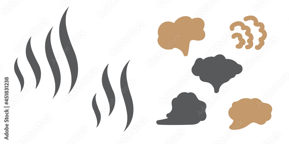 Hot steam vector shapes. Smoking vector icon Stock Vector | Adobe Stock