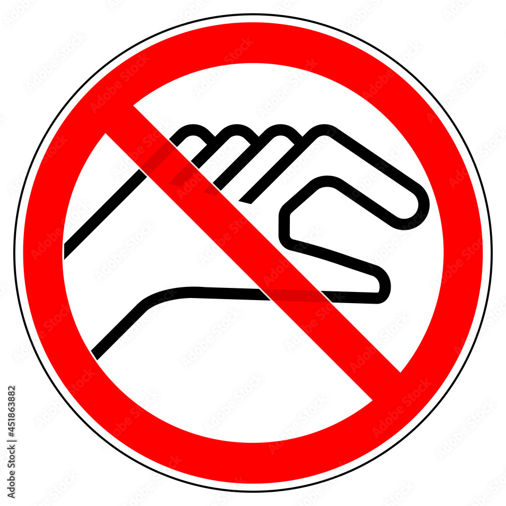 srr603 SignRoundRed - German Verbotszeichen: Nicht berühren - anfassen ...