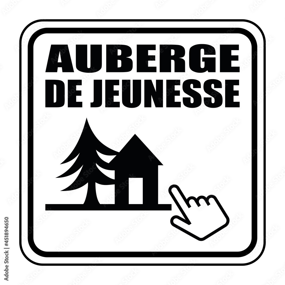 Logo auberge de jeunesse. Stock Vector | Adobe Stock