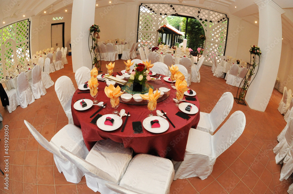 banquet sit down buffet party catering with asian halal menu for ...