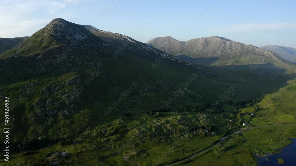 Twelve Bens Mountains, Recess, Connemara, County Galway, Ireland, July ...
