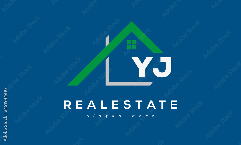YJ letters real estate construction logo vector Stock Vector | Adobe Stock