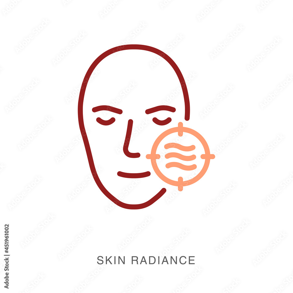 Tan removal icon - skin radiance, face beauty mnemonic, logo, graphic ...