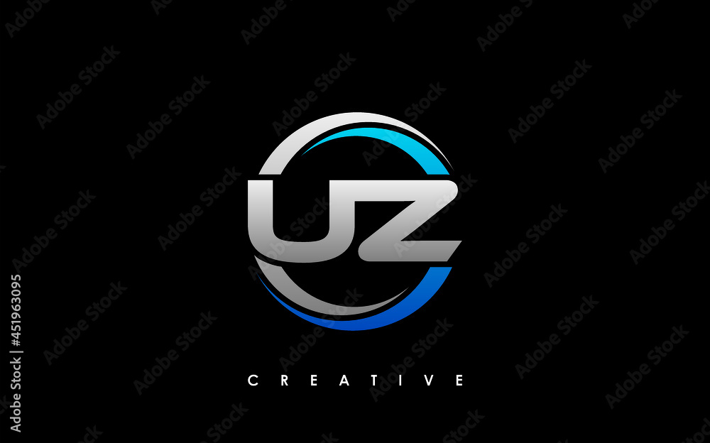 UZ Letter Initial Logo Design Template Vector Illustration Stock Vector ...