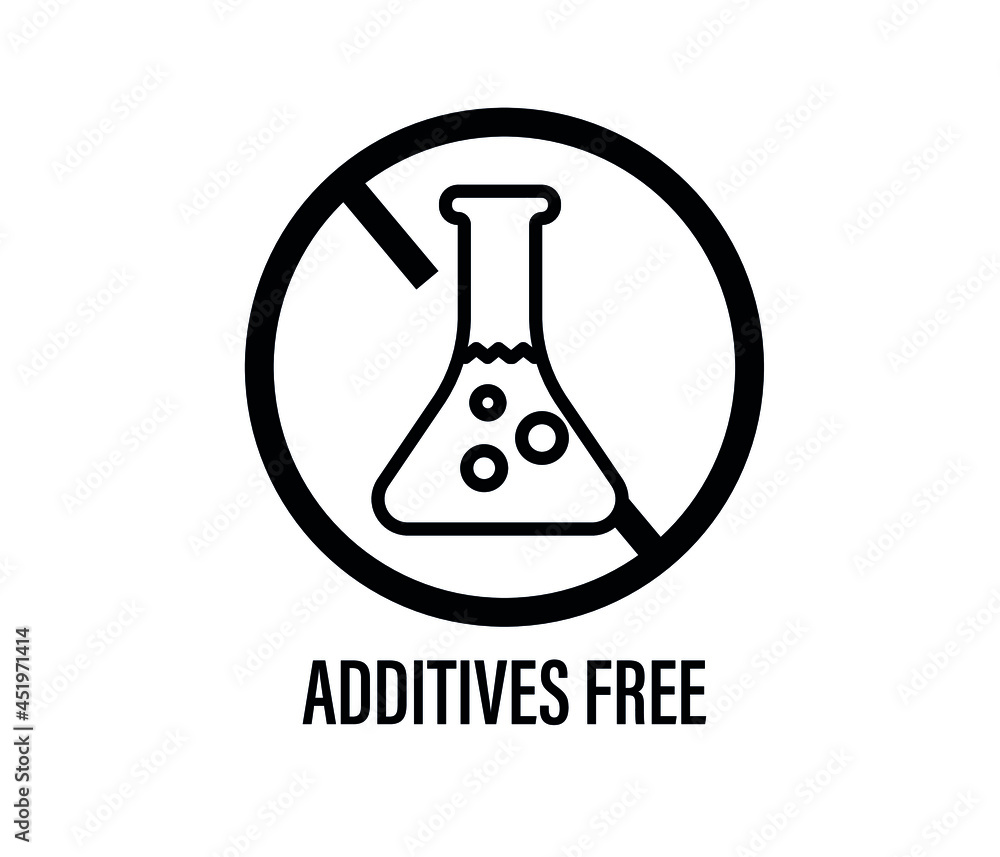 No added preservatives icon. Chemical artificial free food. No ...