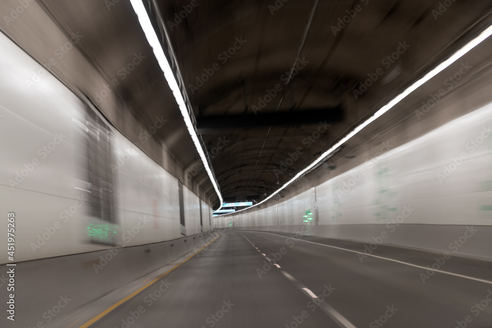 underground tunnel with road tunnel on transportation background ...