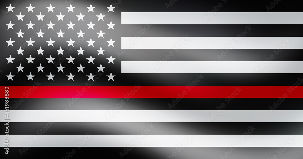 Thin Red Line Firefighter Flag. USA flag. Remembering, memories on ...