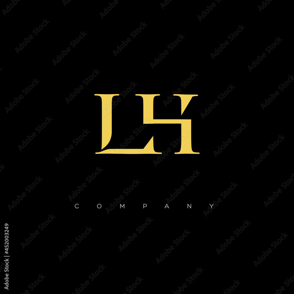 initial LH logo design vector Stock Vector | Adobe Stock