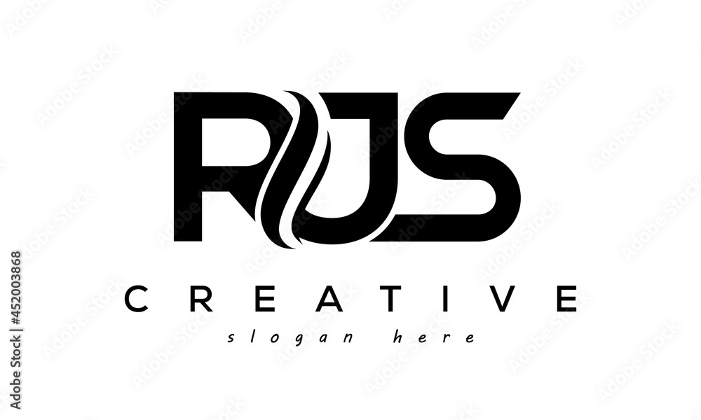 Letter RJS creative logo design vector Stock Vector | Adobe Stock