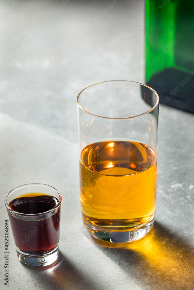 Boozy Refreshing Bomb Shots with Energy Drink Stock Photo | Adobe Stock