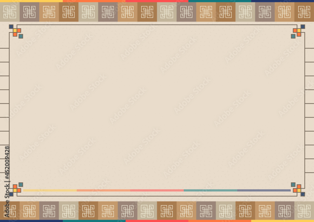 Korean traditional background frame colorful pastel Stock Vector ...