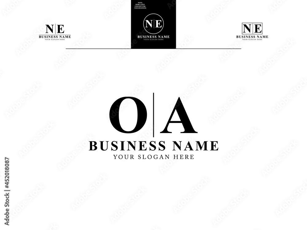 Letter OA Logo, Monogram oa logo icon vector with Abstract O&A simple ...