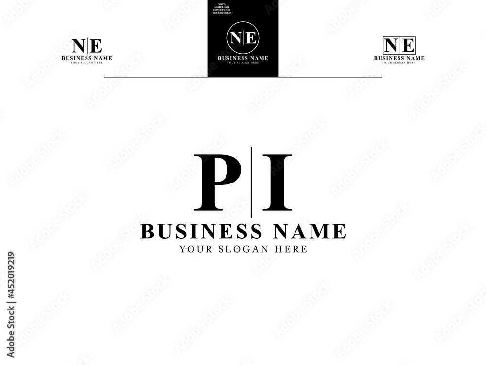 Letter PI Logo, Monogram pi logo icon vector with Abstract P&I simple ...