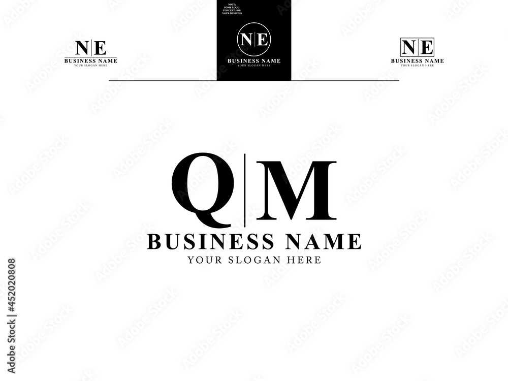 Letter QM Logo, Monogram qm logo icon vector with Abstract Q&M simple ...