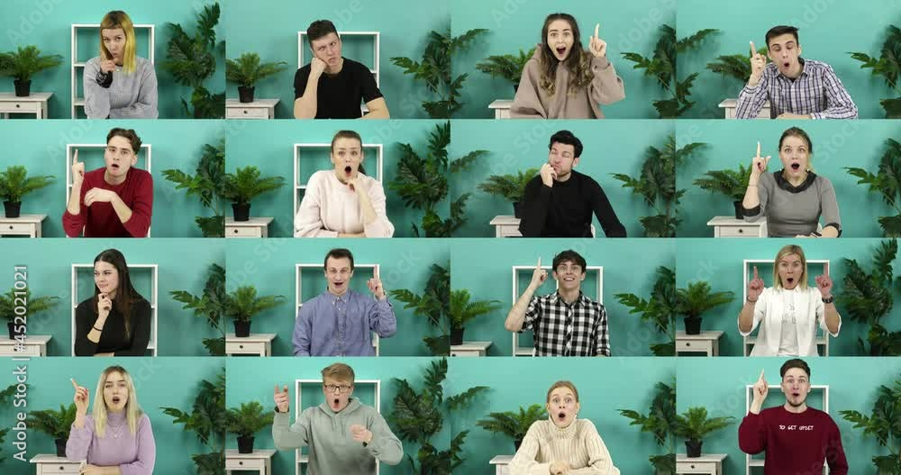 Group distance chat, remote elearning, virtual meeting, work from home ...