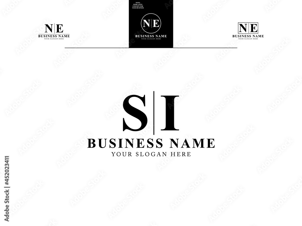 Letter SI Logo, Monogram si logo icon vector with Abstract S& simple ...